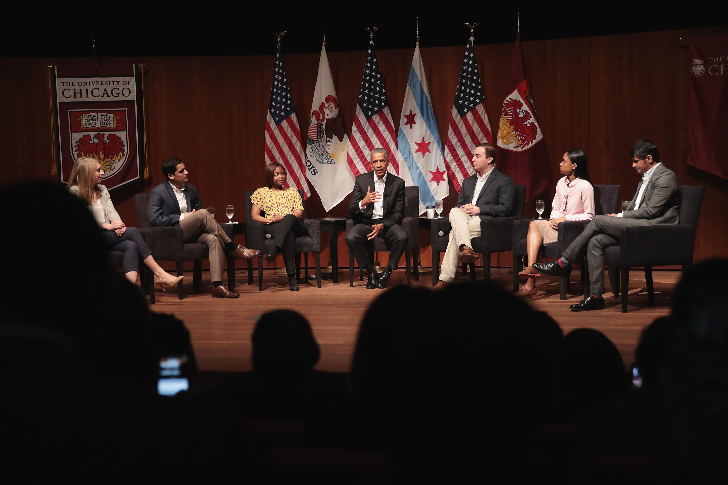 President Obama leads talk at University of Chicago in first public ...