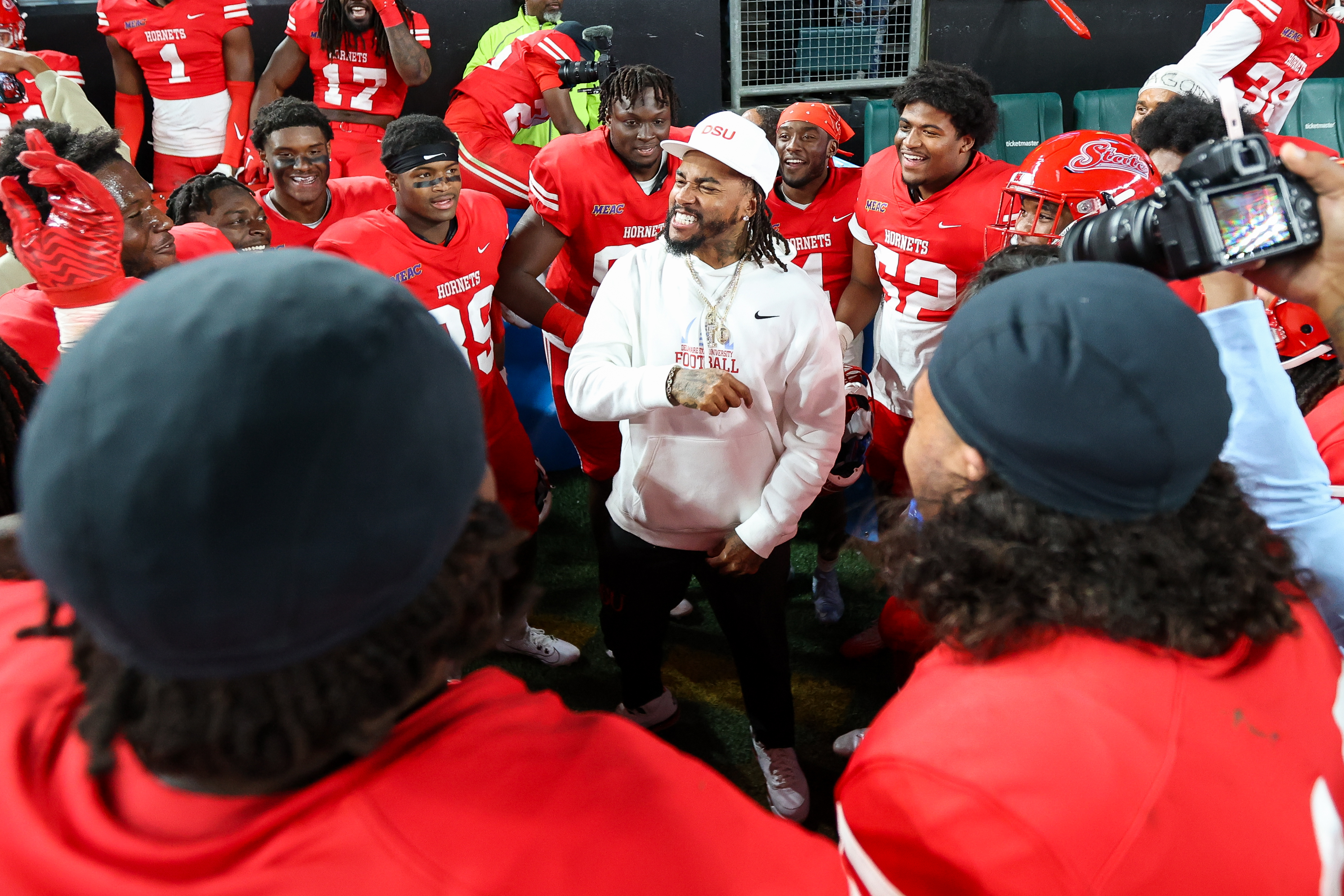 Delaware State head coach DeSean Jackson a shot of adrenaline for ...